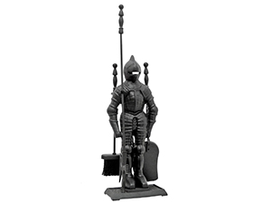 Knight Fireplace Companion Set (Black) - Zigis Fireplaces